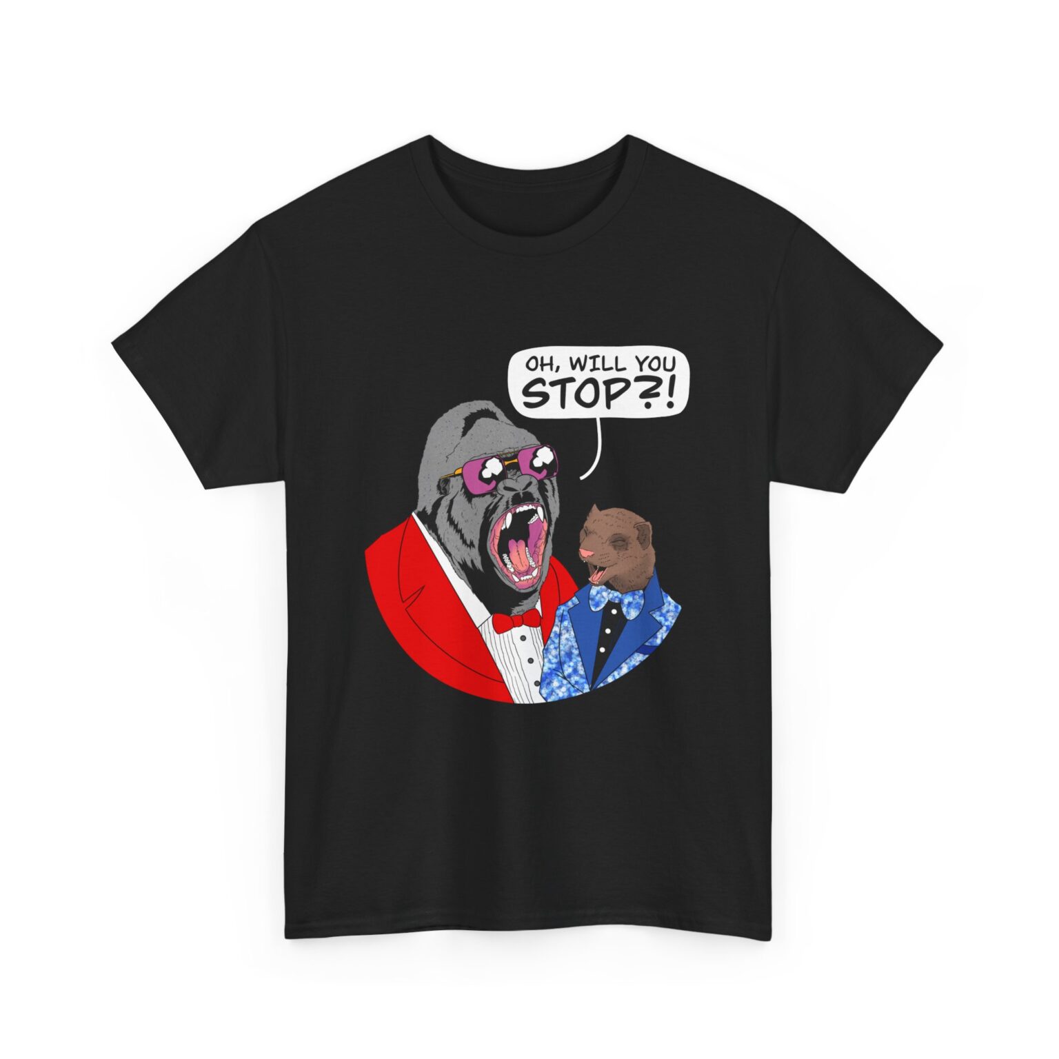 Gorilla Monsoon & Bobby Heenan “Will You Stop!” T-Shirt - Pro Wrestling ...